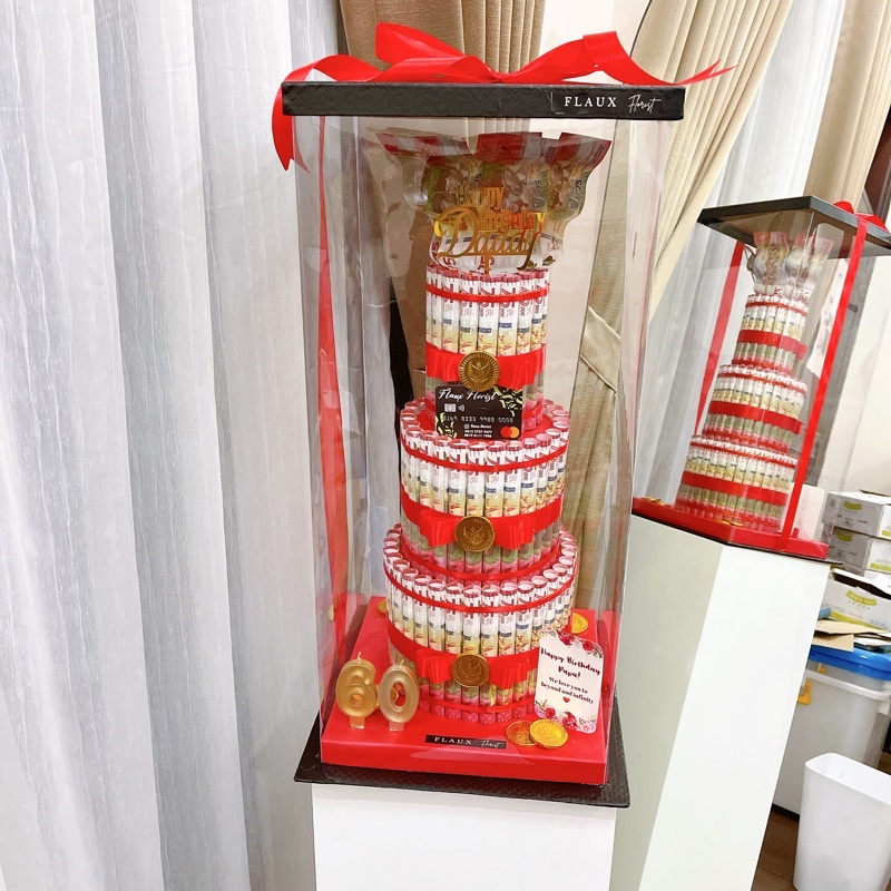 Jual Money cake/ kue uang/ kue uang tarik/ kue ulang tahun/ uang ...