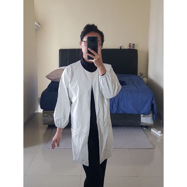 Jual Zara Outer Kulit Full leather Warna Broken White atau Putih Tulang ...