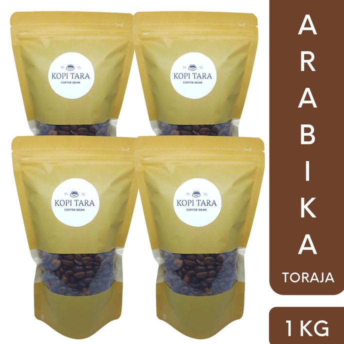 Jual TERMURAH Biji Kopi Roasted Arabika Toraja 1 KG / 1000 gr /KOPI ...