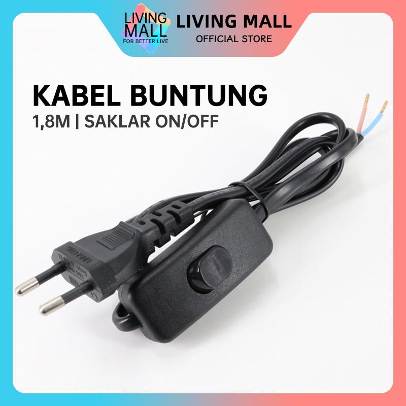 Jual Kabel ON/OFF / Kabel Buntung Saklar ON/OFF 180 CM / Untuk Lampu TL ...
