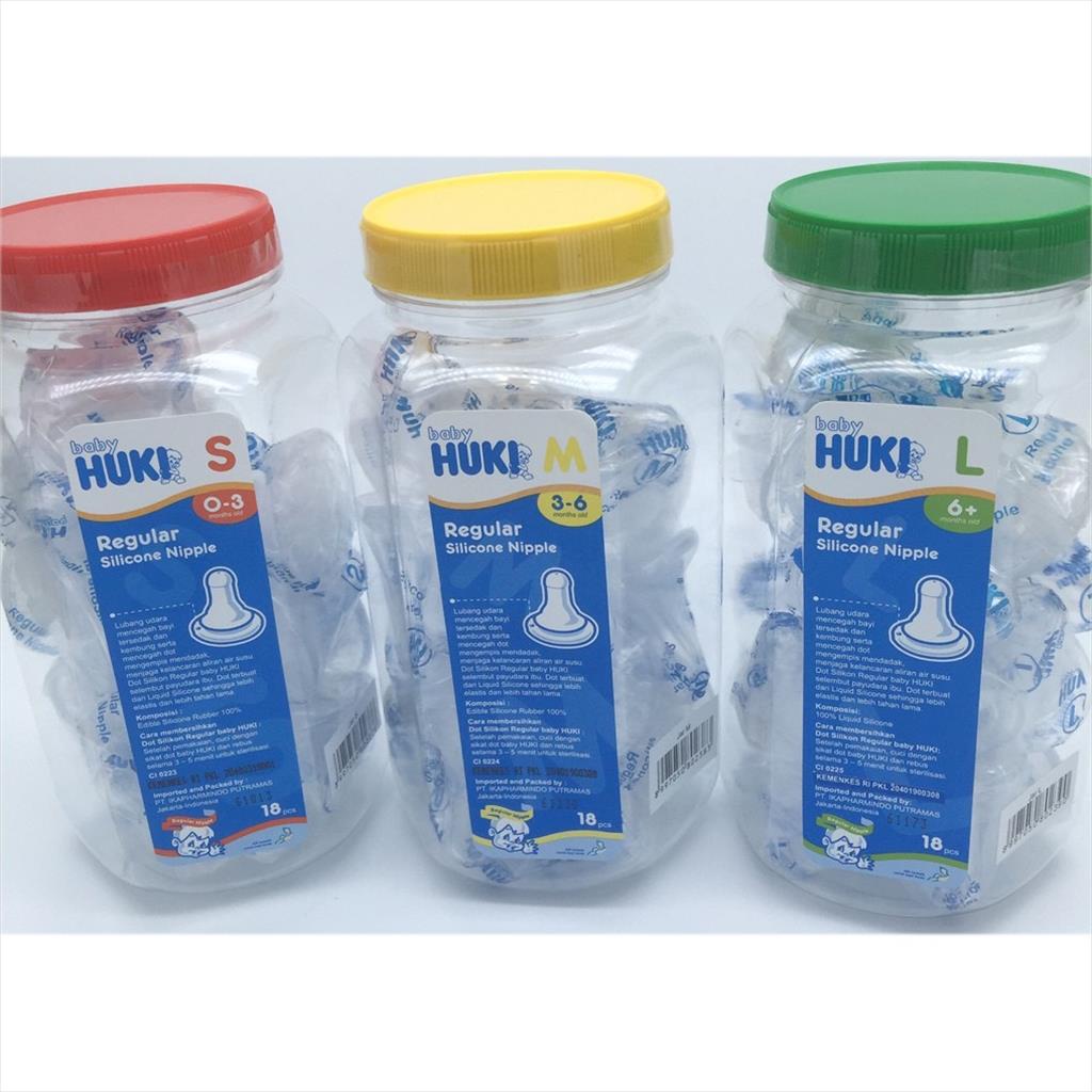 Jual Huki Baby Nipple Silicone Dot Nipple Reguler / Nipple Orthodontic ...