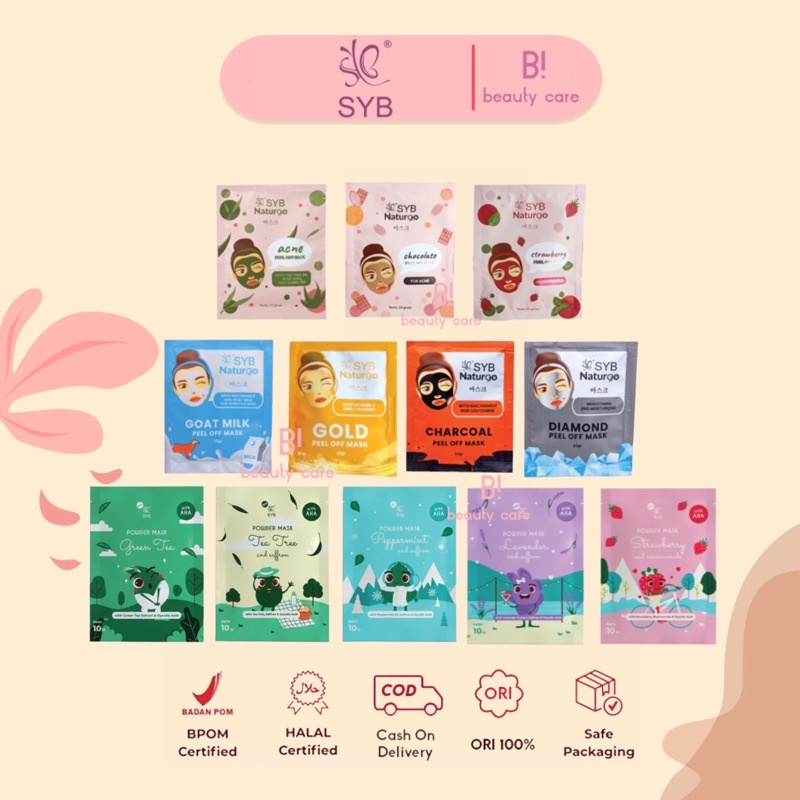 Jual [READY STOCK] SYB NATURGO Peel Off Mask Sachet | SYB Powder Mask ...