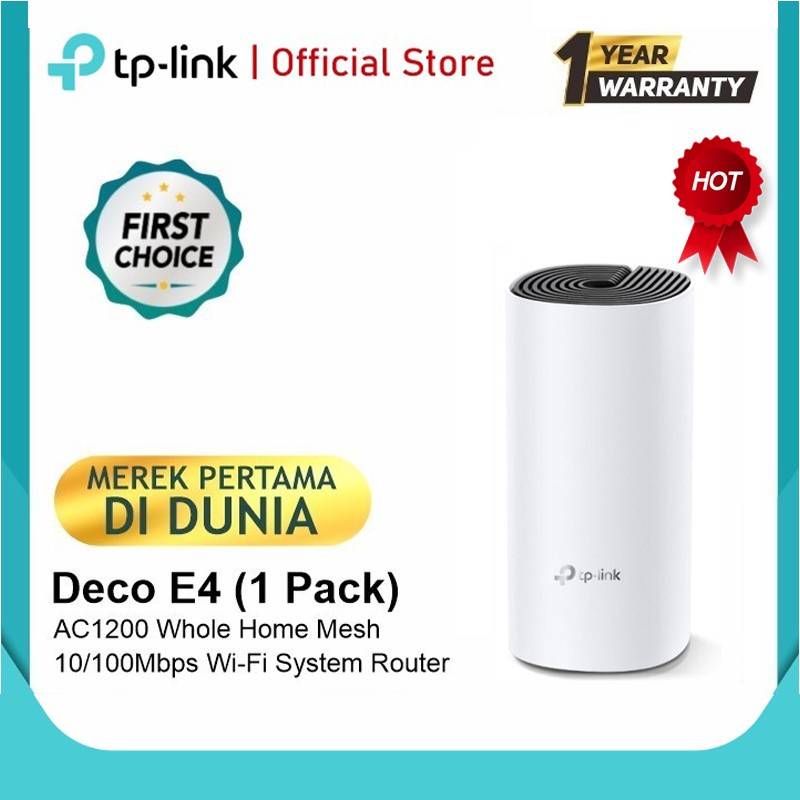 Jual Router Wifi Extender TPLINK Deco E4 AC1200 DECOE4 AC 1200 Whole ...