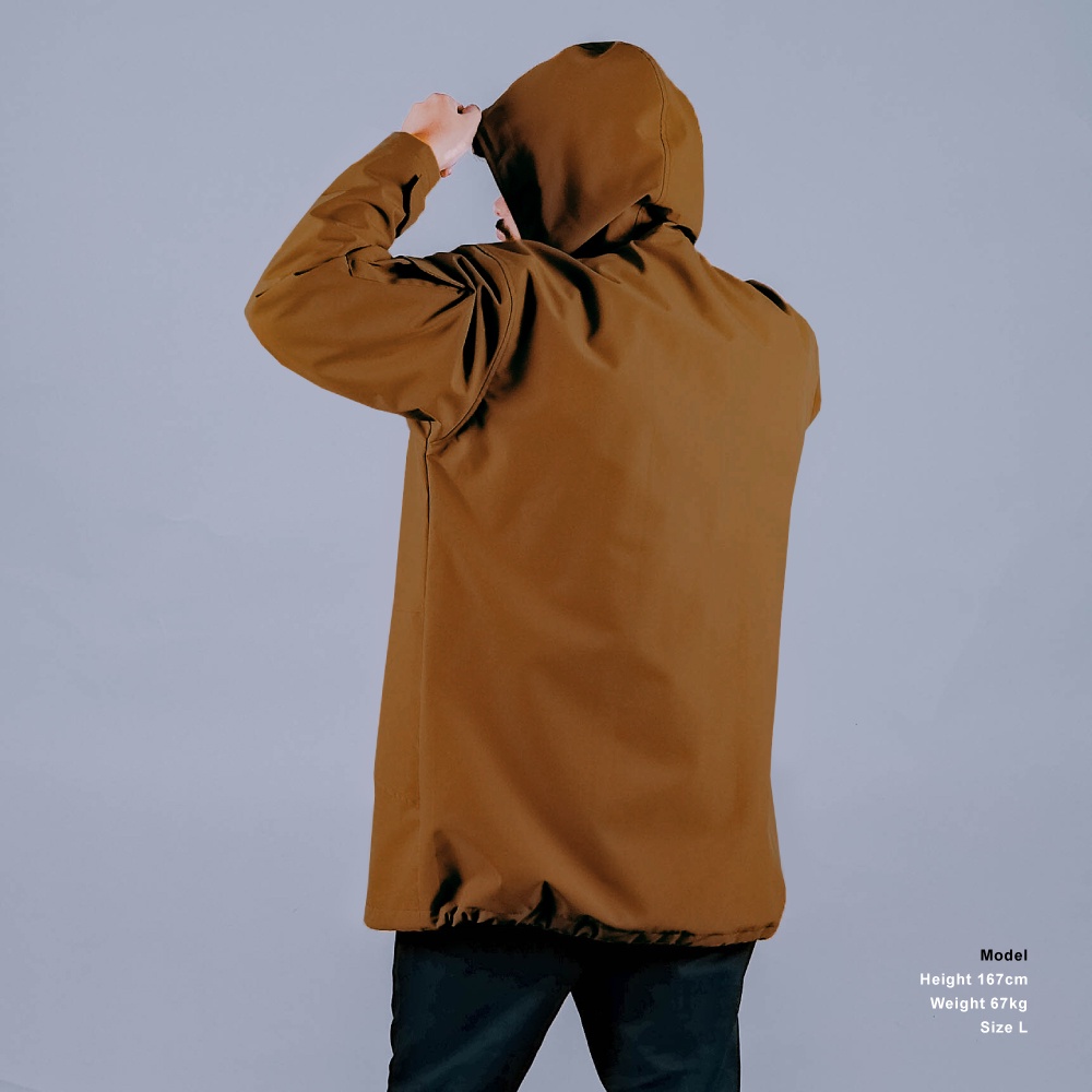 Jual UNKL347 Jacket Parka Warna Coklat Model Simpel TEXX | Shopee Indonesia