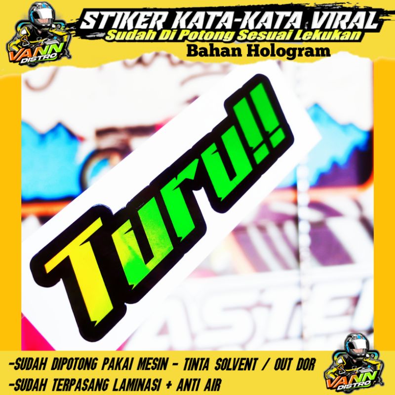 Jual stiker turu!! holo | Shopee Indonesia