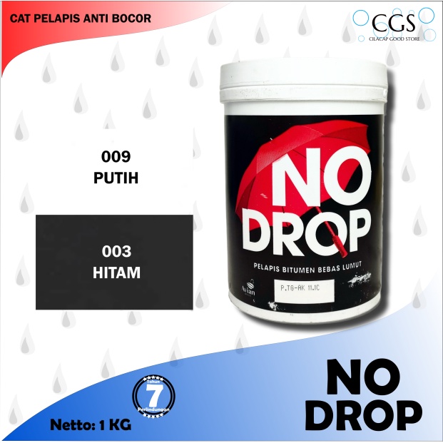 Jual NO DROP HITAM 1Kg Pelapis Anti Bocor Waterproofing / no drop warna ...