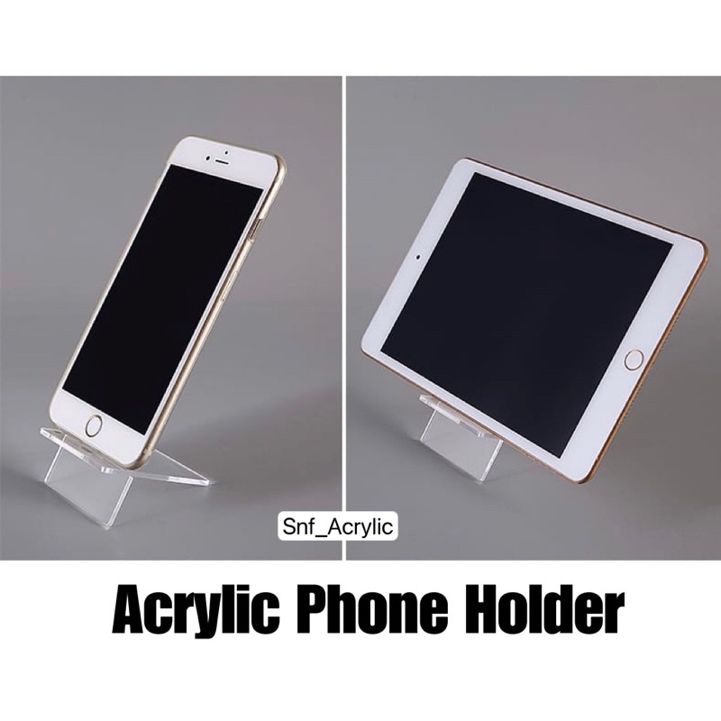 Jual Acrylic Phone Holder / Phone holder Bongkar Pasang / Phone holder ...
