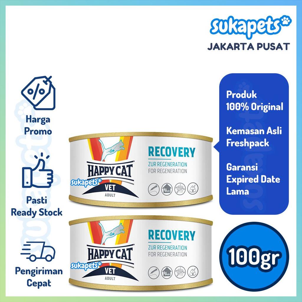 Jual Happy Cat Vet Recovery Wet Food Makanan Kucing Kaleng 100gr ...