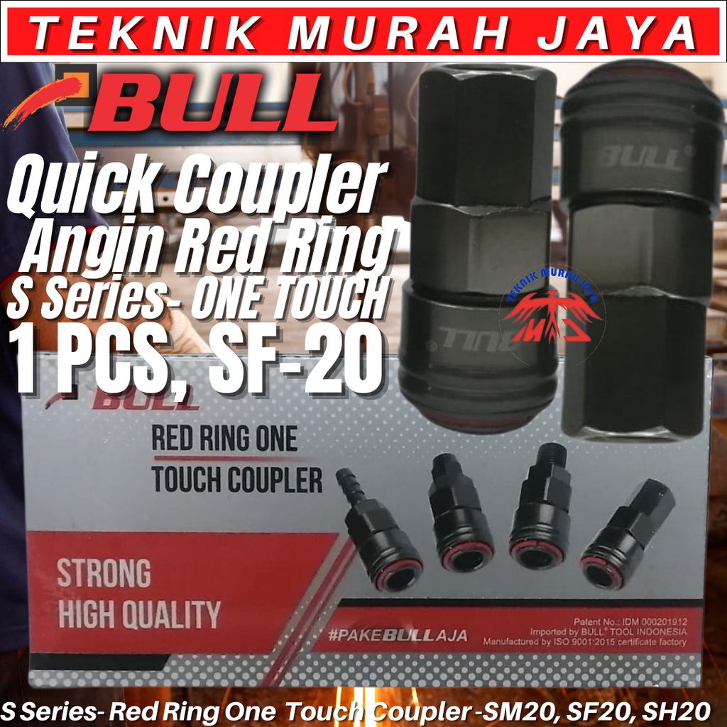 Jual BULL Coupler Selang Compressor SF 20 Nepel Sambungan Selang ...