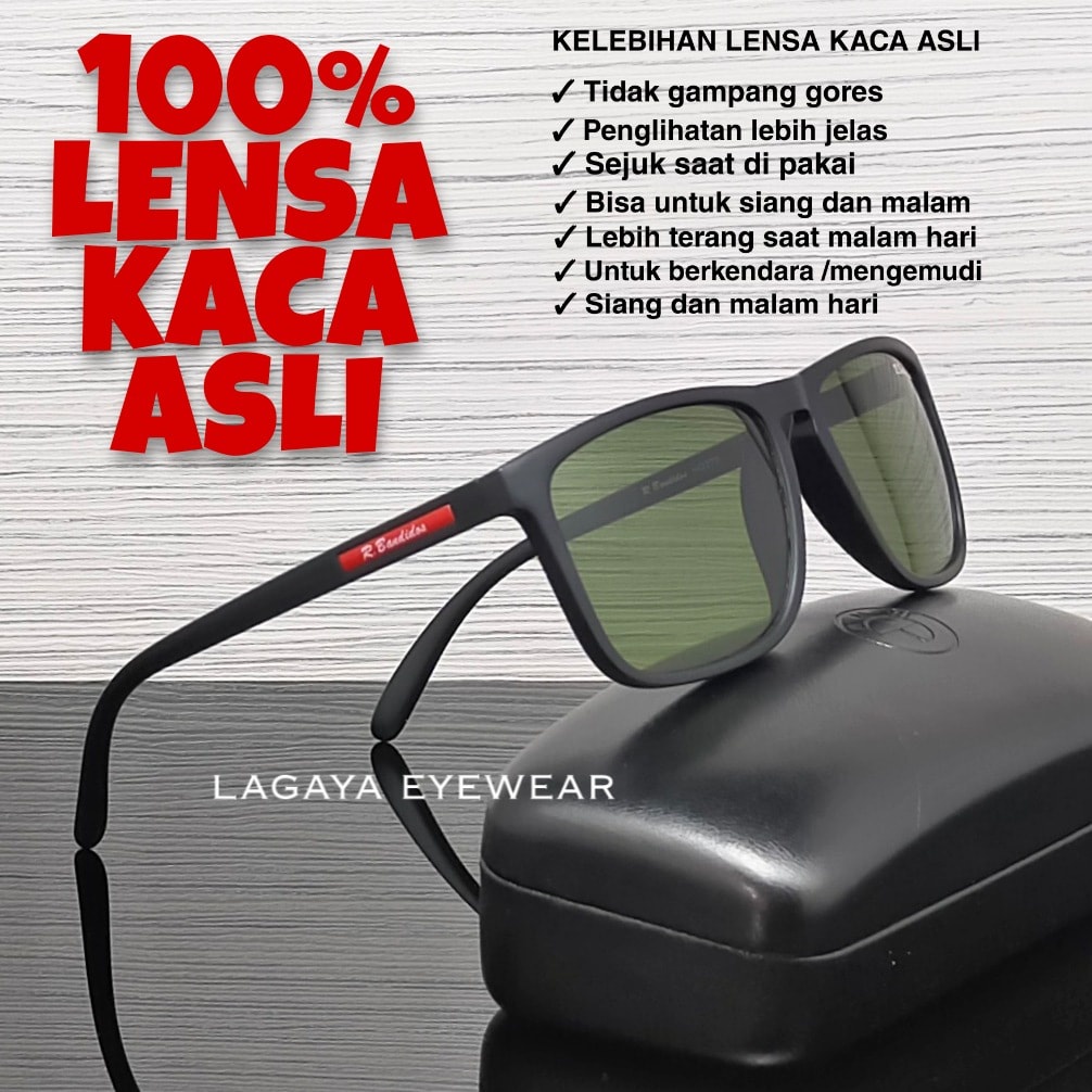 Jual KACAMATA PRIA TERBARU DENGAN LENSA KACA ASLI ANTI SILAU CAHAYA ...