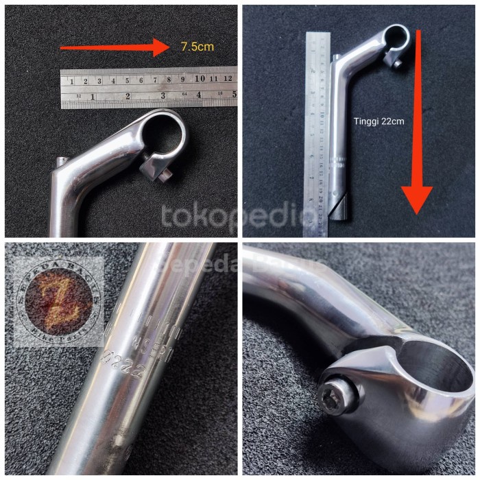 Jual QUIL STEM Stem Sepeda Touring Federal Jadul standar 22.2mm ...