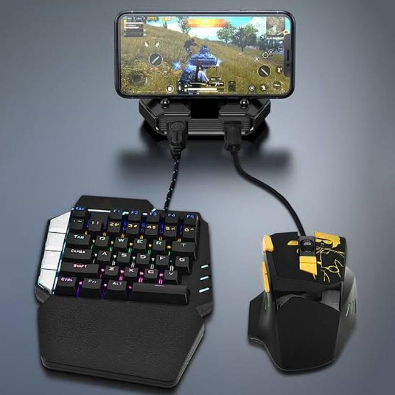 Jual Paket Gaming V3 Single Hand Keyboard Gaming Bluetooth Converter ...