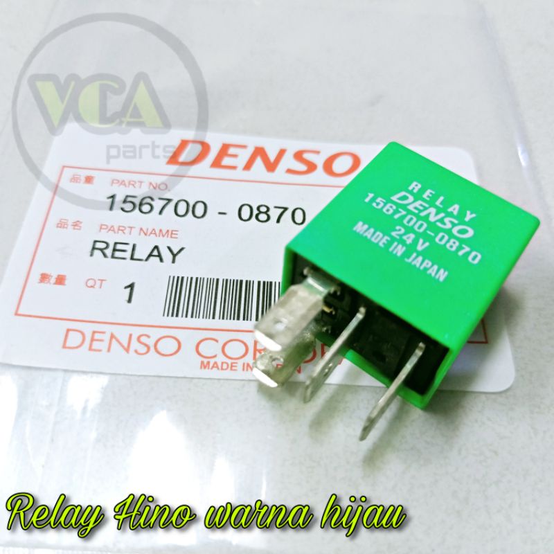 Jual RELAY HINO/HO7C/RANGER/LOHAN 24V KAKI 4 (4P) WARNA HIJAU | Shopee ...