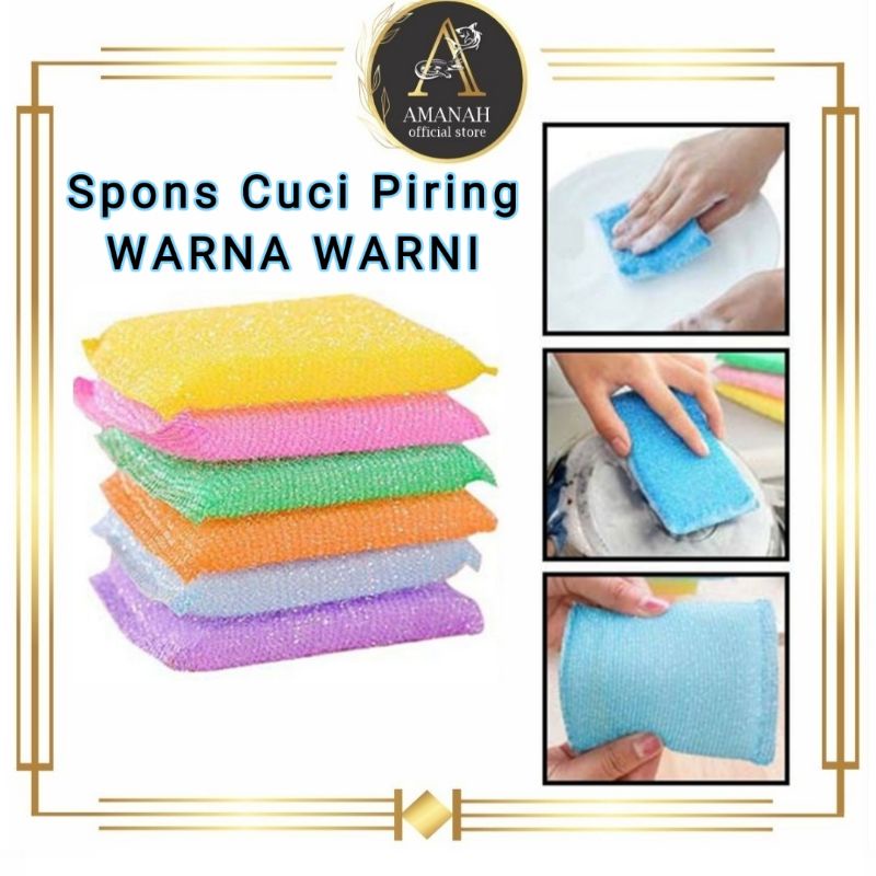 Jual Spon Cuci Piring Sponge Spons Gosok Diswash Scouring Cleaning Pad ...