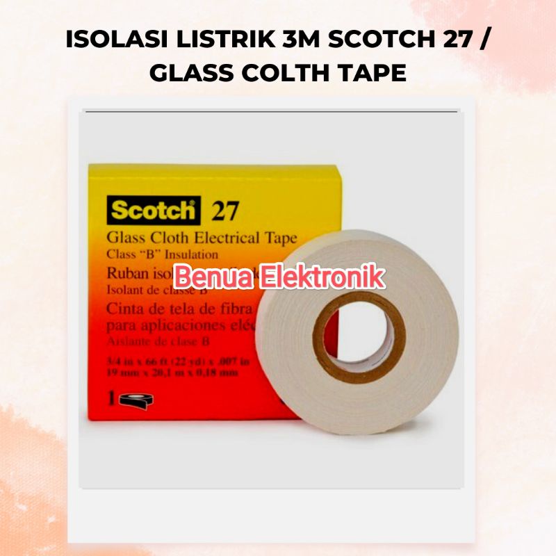Jual Promo Isolasi Listrik 3M SCOTCH 27 / Glass Colth Tape | Shopee Indonesia