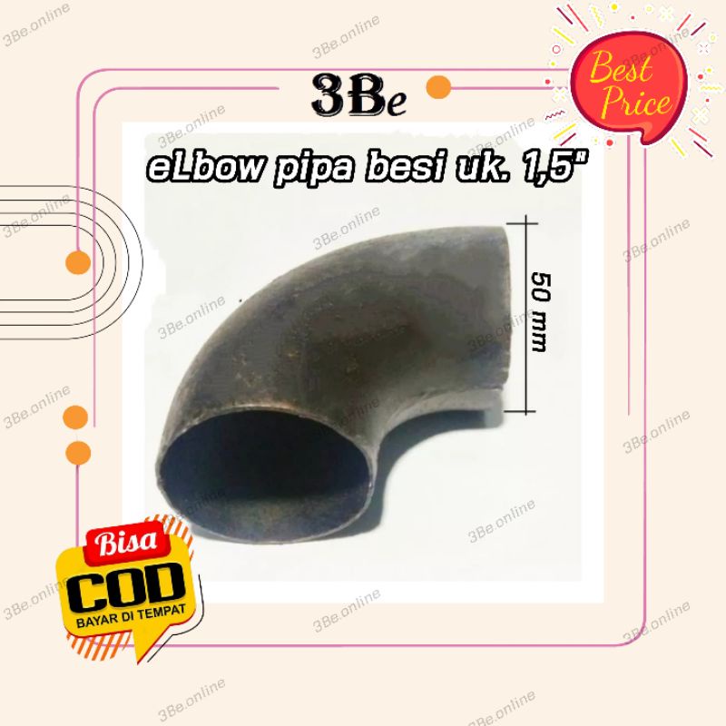 Jual Elbow besi pipa las uk 1,5 inch elbo Lbow keni knee pipa las penyambung pipa besi 1 1/2 in ...