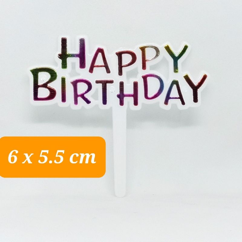 Jual topper happy birthday hias cake ultah | Shopee Indonesia