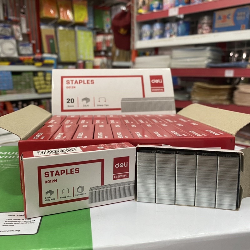 Jual 1 PCS (1000) ISI STAPLES DELI 24/6 / ISI STAPLER 24/6 / ISI ...