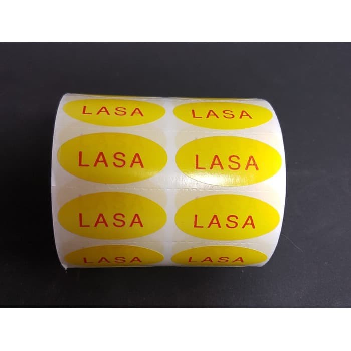 Jual STIKER LASA KUNING OVAL 20x10 mm isi 5000 pcs in ROLL | Shopee ...