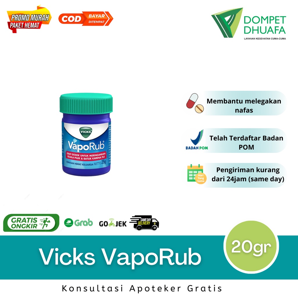 Jual Vicks VapoRub 25gram 1botol | Shopee Indonesia