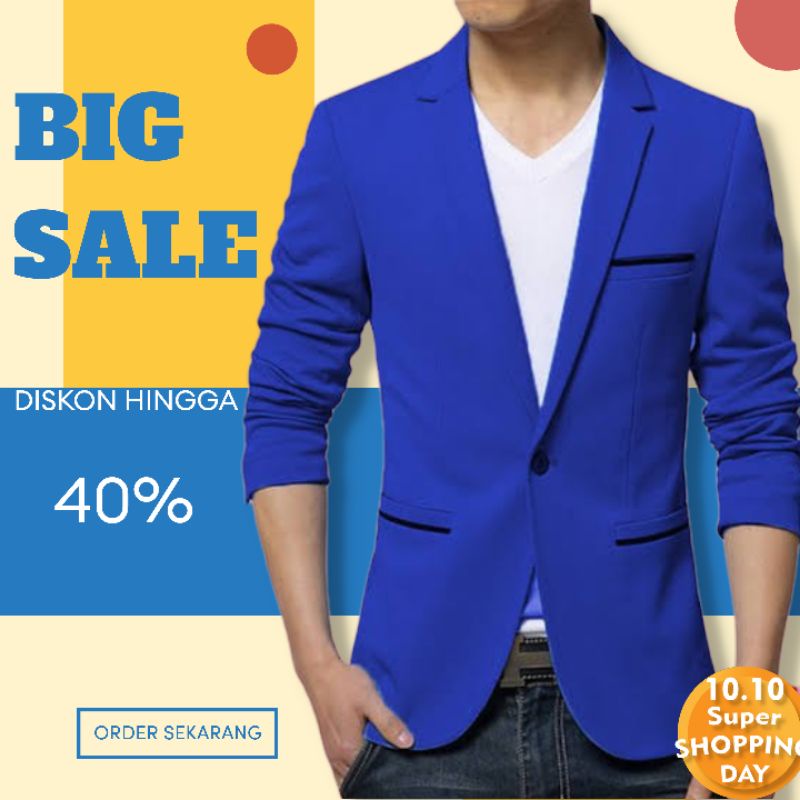 Jual jas & blazer BIRU / jas formal / jas nikahan / jas wisuda / jas ...
