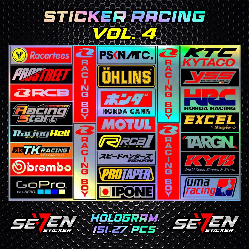 Jual STICKER RACING HOLOGRAM / STIKER MOTOR/ STIKER PACK VOL. 4 ...
