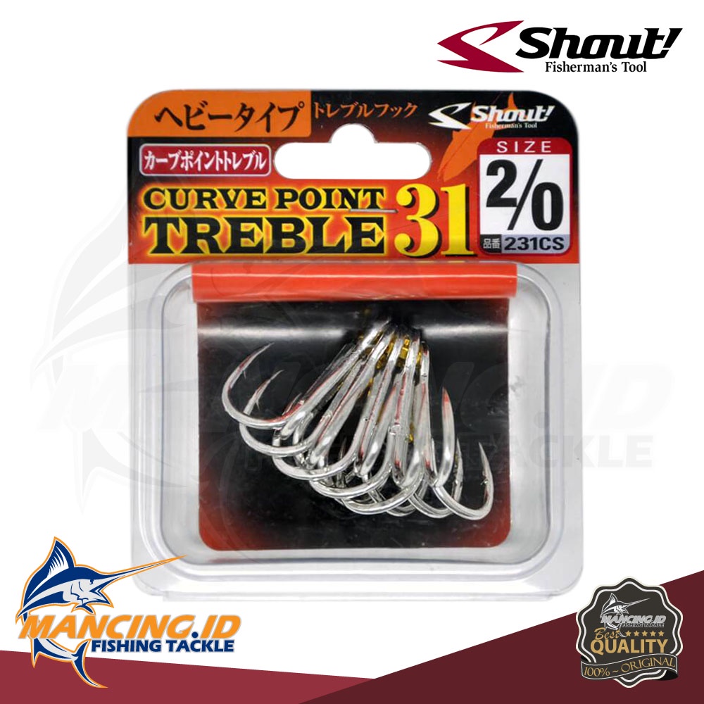 Jual Shout Curve Point Pancing Treble Hook Mata Kail Pancingan Kuat Japan | Shopee Indonesia