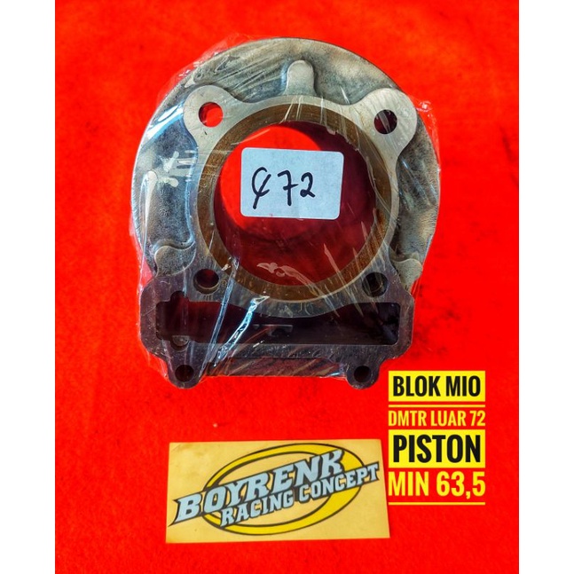 Jual CYLINDER BLOK /BLOK SEHER DMTR LUAR 72 BORE UP MIO 200CC - BOYRENK ...