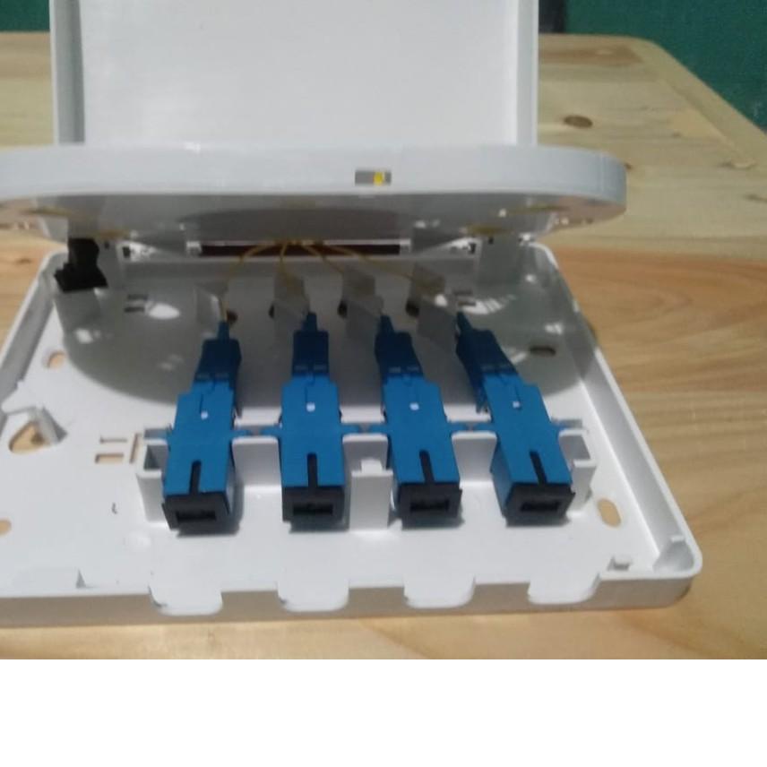 Jual Roset 4 core/odp 4core lengkap adapter dan pigtail FTTH fiber ...