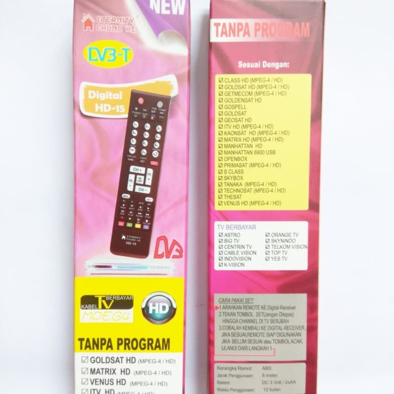 Jual REMOT/REMOTE RECEIVER PARABOLA YES TV / TOP TV / INDOVISION MULTI/UNIV Free Bubble | Shopee ...