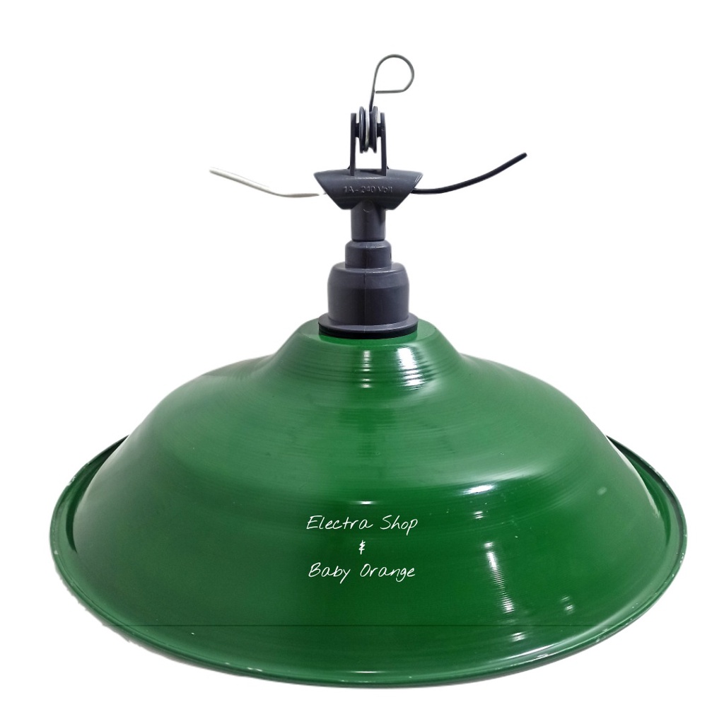 Jual Kap Lampu Jalan Satu Set WD Hijau Gantung E27 Fitting Besi Lampu Tiang | Shopee Indonesia