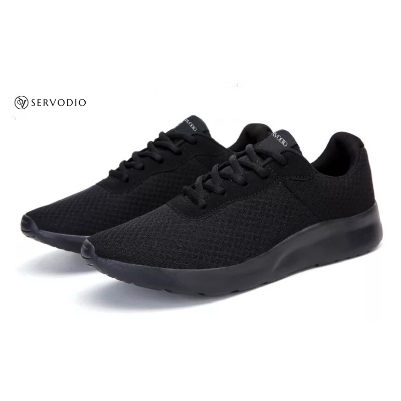 Jual Servodio 37-44 Full Black - Sepatu Sneakers Casual Pria Wanita ...