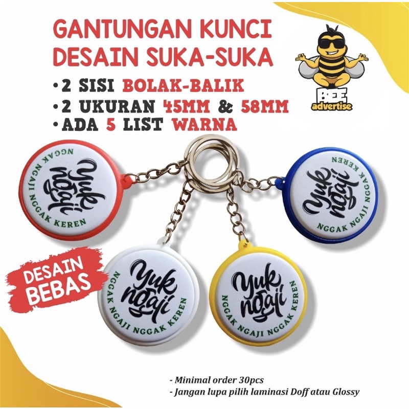 Jual Gantungan Kunci 2 sisi / Pin Gantungan Kunci Custom | Shopee Indonesia