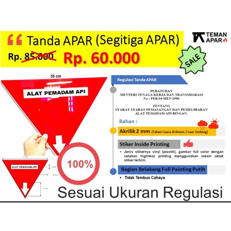 Jual Segitiga APAR (Tanda APAR/ Sign APAR) | Shopee Indonesia