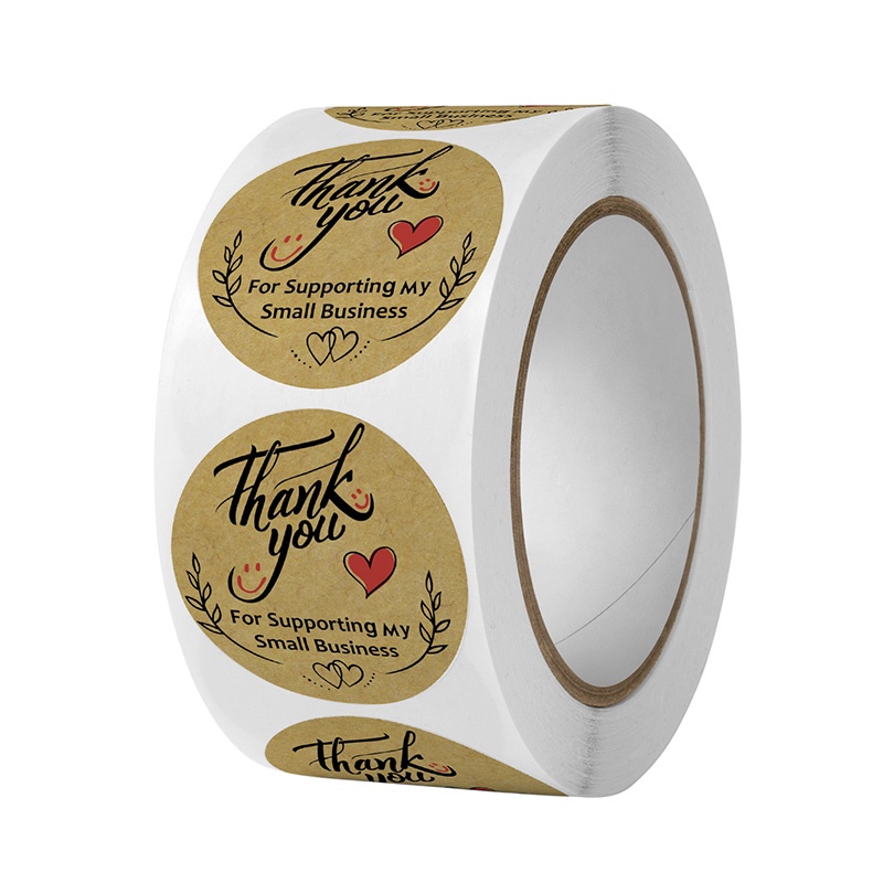 Jual 500Pcs Sticker Thank You/stiker label Bulat terima kasih Sticker ...