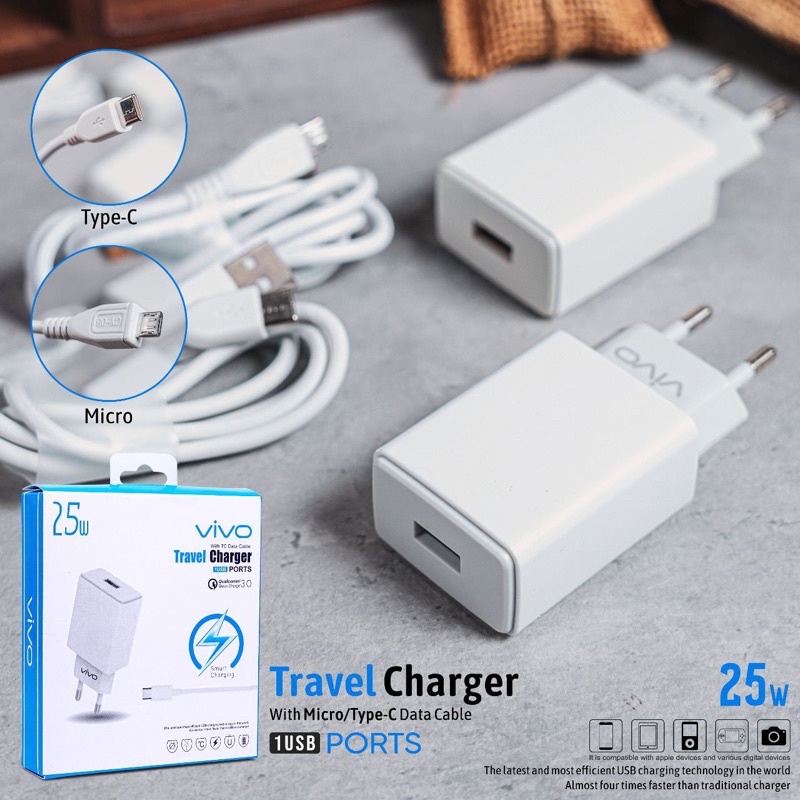 Jual Tc Travel Charger Original Vivo Ak933 25W Fast Charging Quick ...