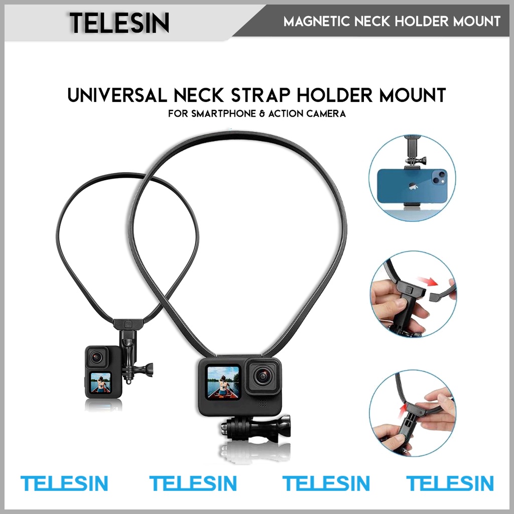Jual TELESIN Hanging Neck Holder Mount Bracket Smartphone Hp / GoPro ...
