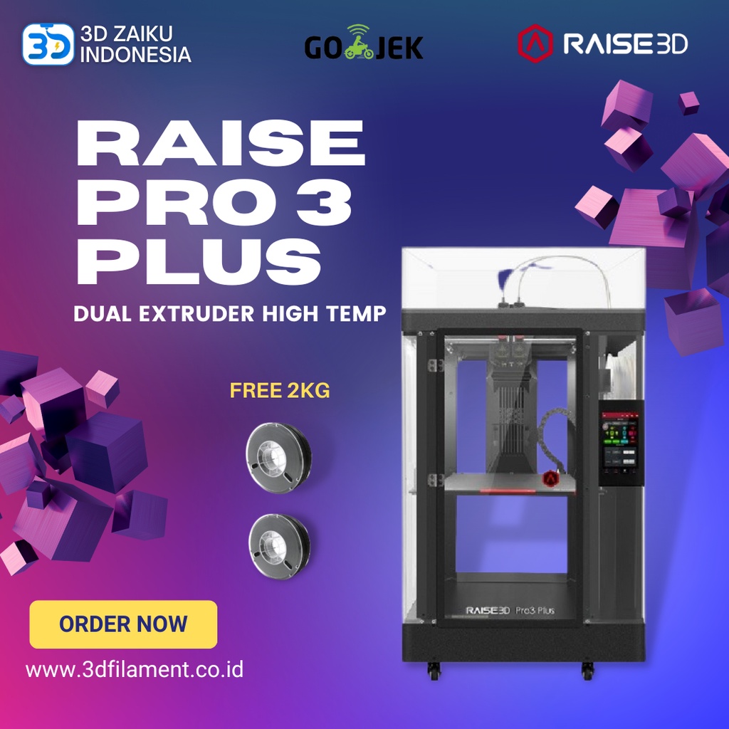 Jual Raise 3D Pro 3 PLUS CoreXY Big Size Dual Extruder High Temp 3D Printer | Shopee Indonesia