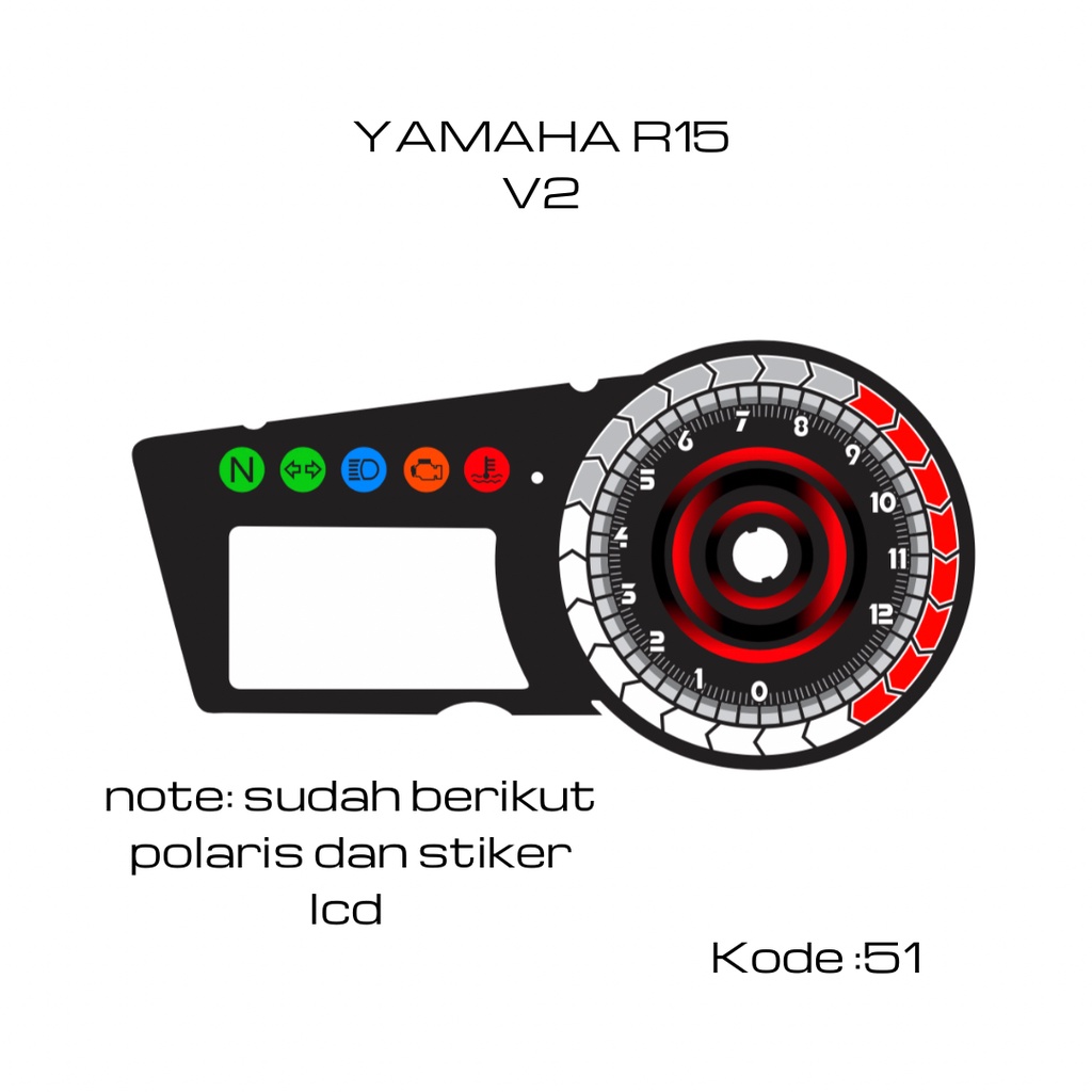 Jual Papan Panel custome Speedometer Yamaha R15 v2 | Shopee Indonesia