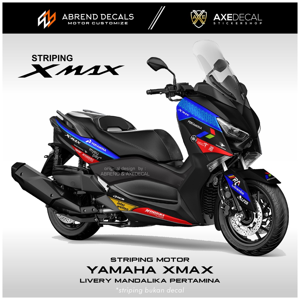 Jual STRIPING YAMAHA XMAX MANDALIKA PERTAMINA / STIKER MOTOR X MAX ...