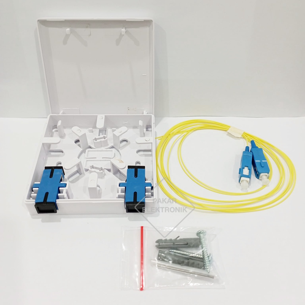 Jual Roset 2 Core Fiber Optic SC UPC Komplit Pigtail (Fullset) | Shopee ...
