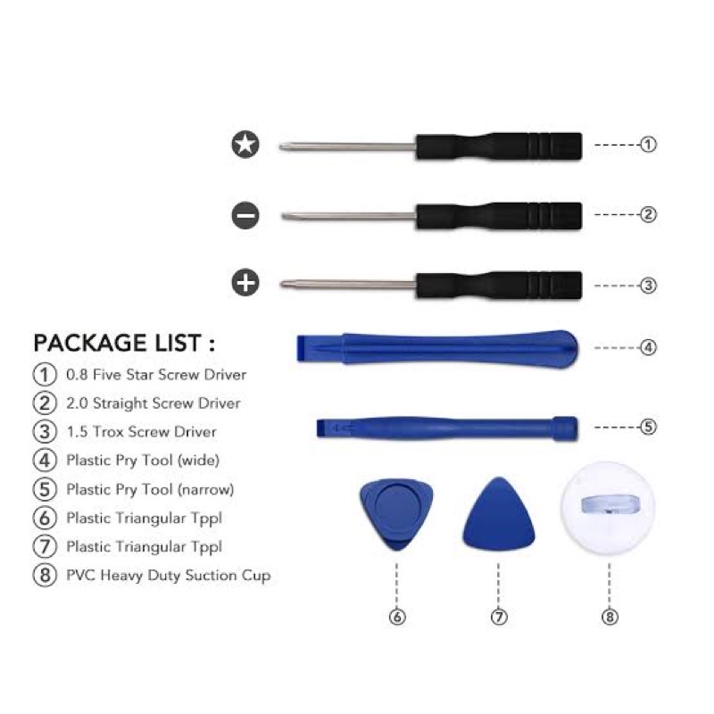 Jual OBENG SET / OPENING TOOL / ALAT PEMBUKA SERVIS HANDPHONE / 12 in 1 / 8 in 1 | Shopee Indonesia