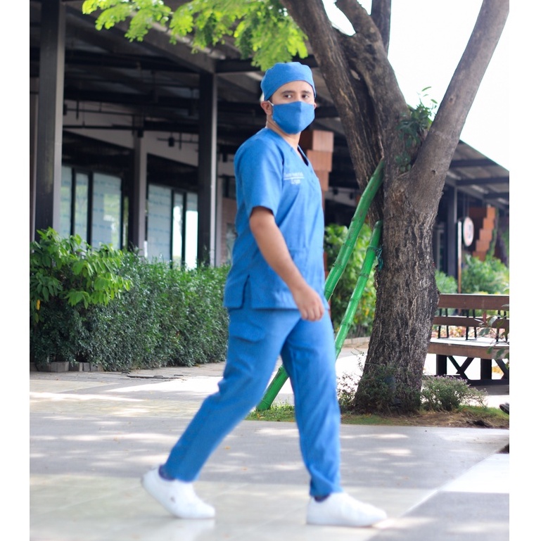 Jual Baju Jaga / Baju Oka / Seragam Medis Model V Neck Lengan Pendek ...
