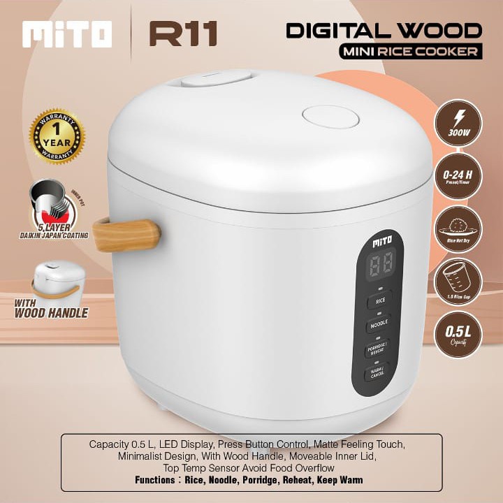 Jual RICE COOKER DIGITAL MINI MITO R11/MITO RICECOOKER DIGITAL R11 ...