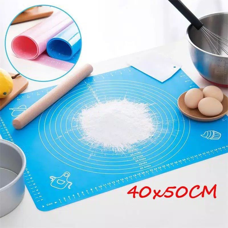 Jual Alas Adonan kue ROTI Silikon besar 50 X 40 CM Silicone Mat Pastry ...