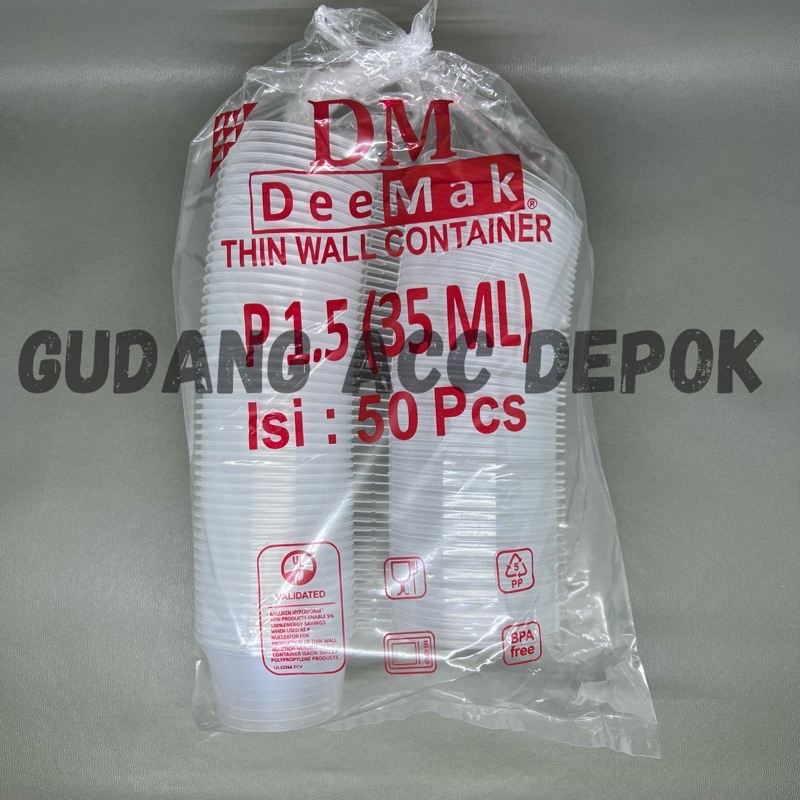 Jual Mika Cup Saos Sambel Plastik Cup Sambel Suapi 35ml 75Ml Tempat ...