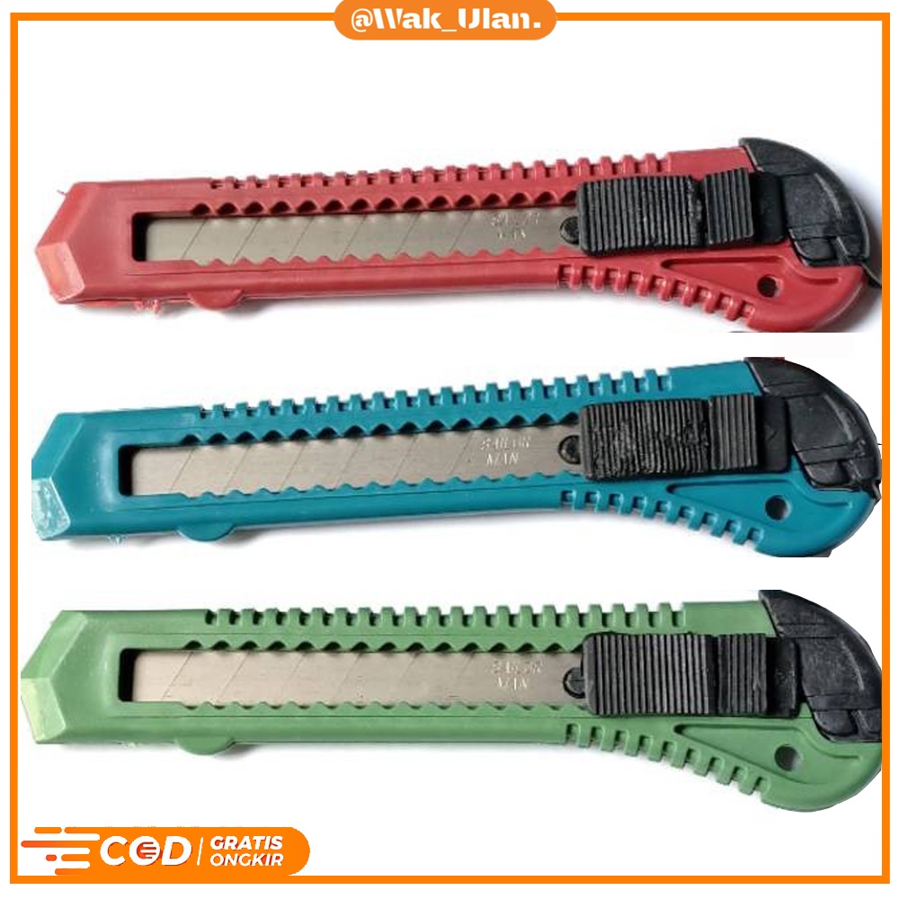 Jual Cutter Ukuran Besar 18mm Cuter Super Tajam Sliding Cutting Tool ...