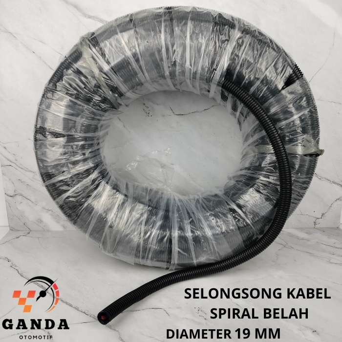 Jual SELONGSONG/SELANG KABEL MODEL SPIRAL BELAH 19MM (ECERAN) | Shopee ...