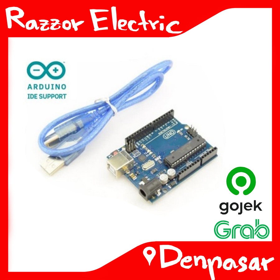 Jual Arduino Uno R3 ATMega328P Dengan ATMega 16u2 + Kabel Denpasar Bali ...