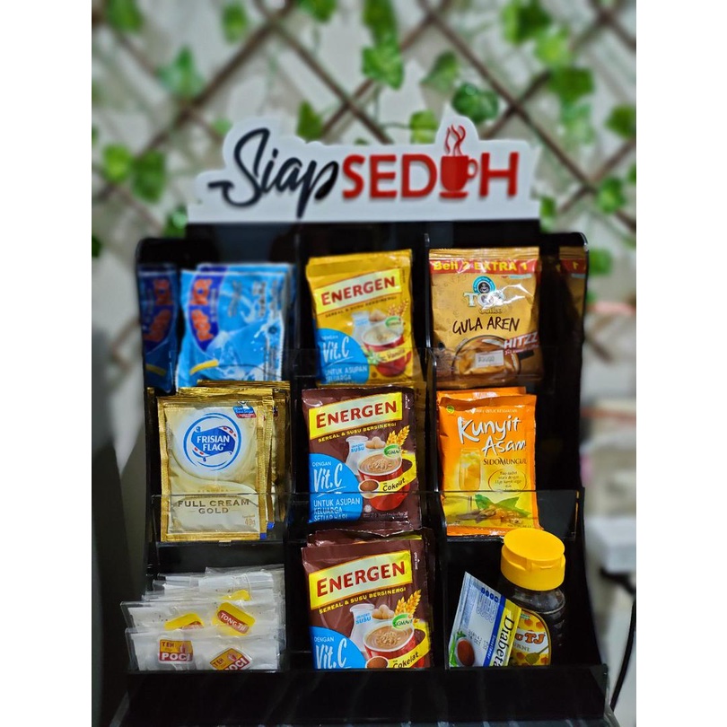 Jual AKRILIK RAK KOPI SIAP SEDUH ISI 9 | Shopee Indonesia